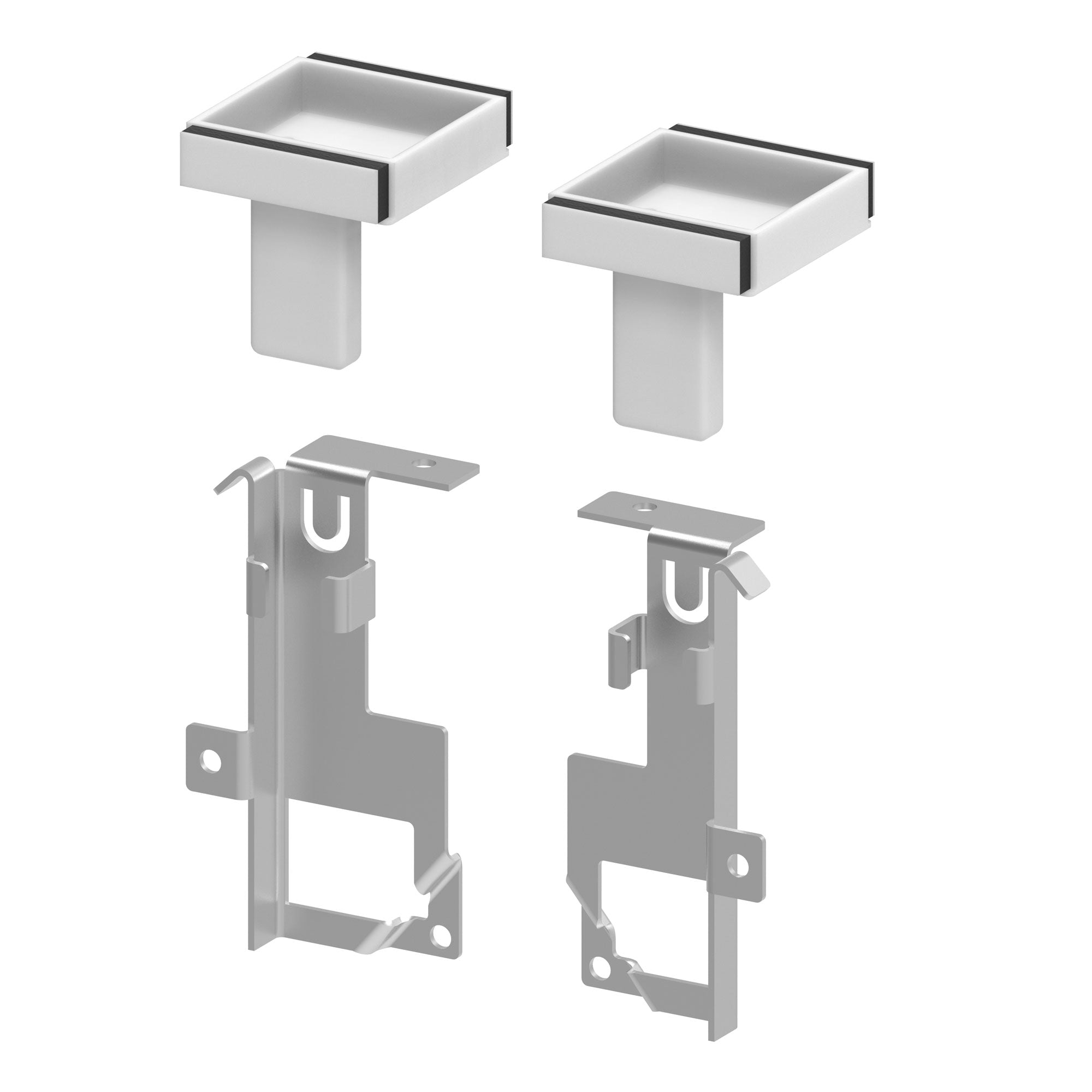 2 Patins de guidage et supports - Coulissant Acier S412 / S612 – Kazed