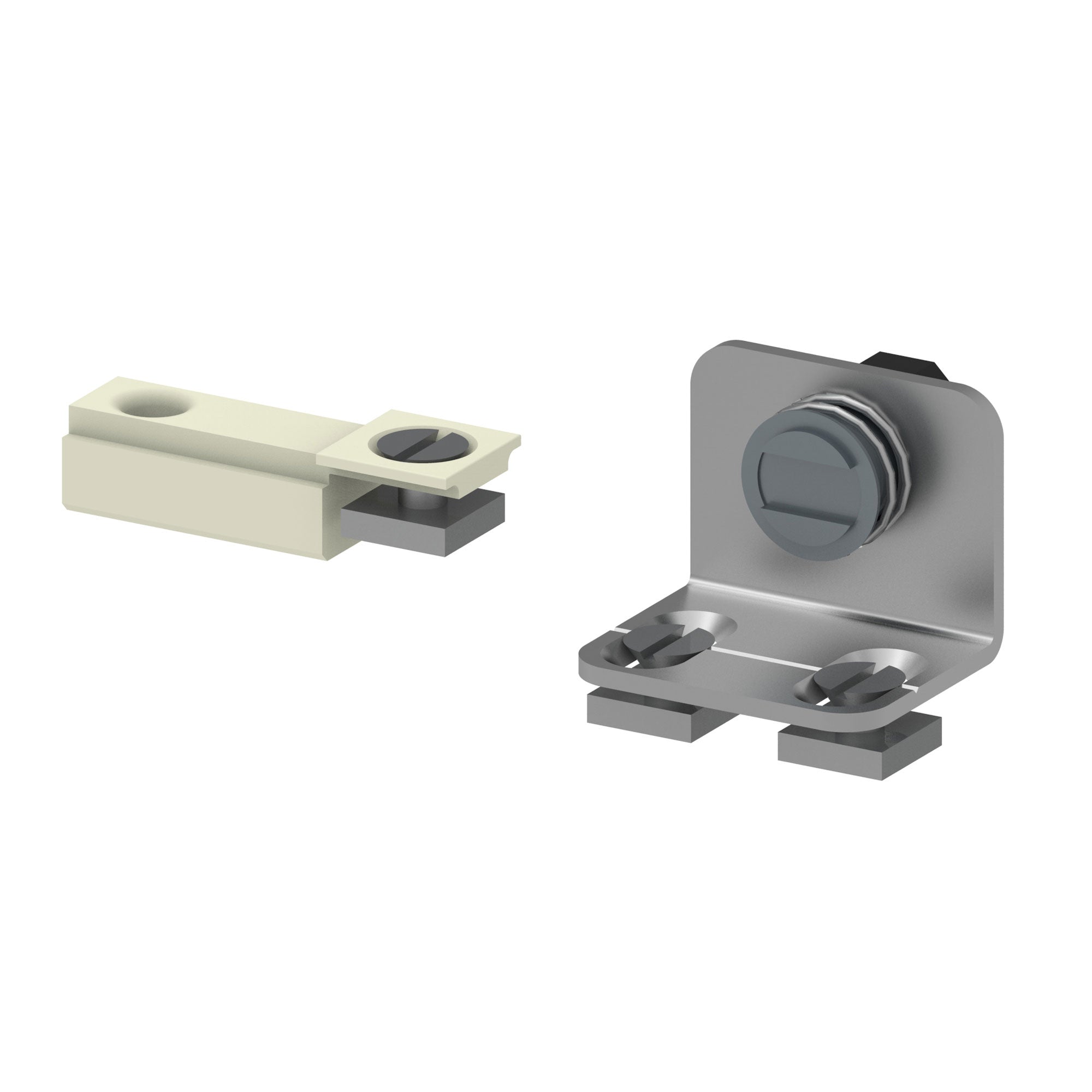 1 Crapaudine + 1 loqueteau magnétique - Pivotant Alu – Kazed