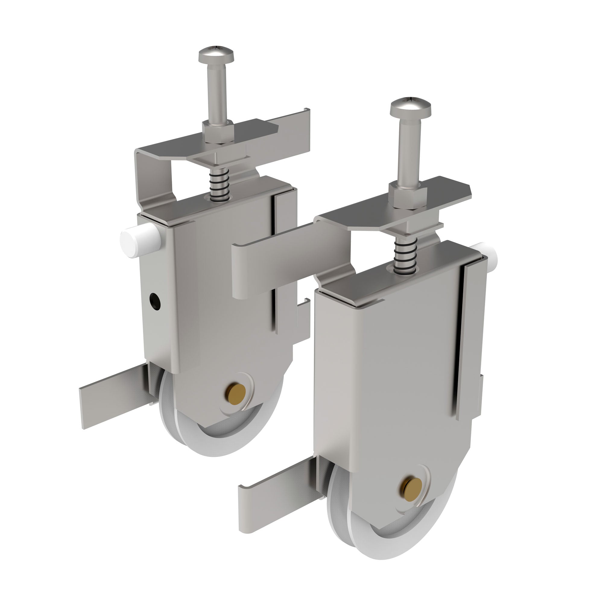 2 Boitiers et 2 Roulettes basses - Coulissant acier FAZZ / SELENA – Kazed